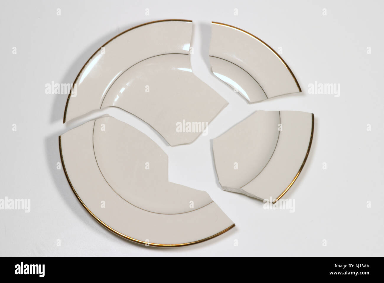 Broken Dinner Plate Stock Photo - Alamy