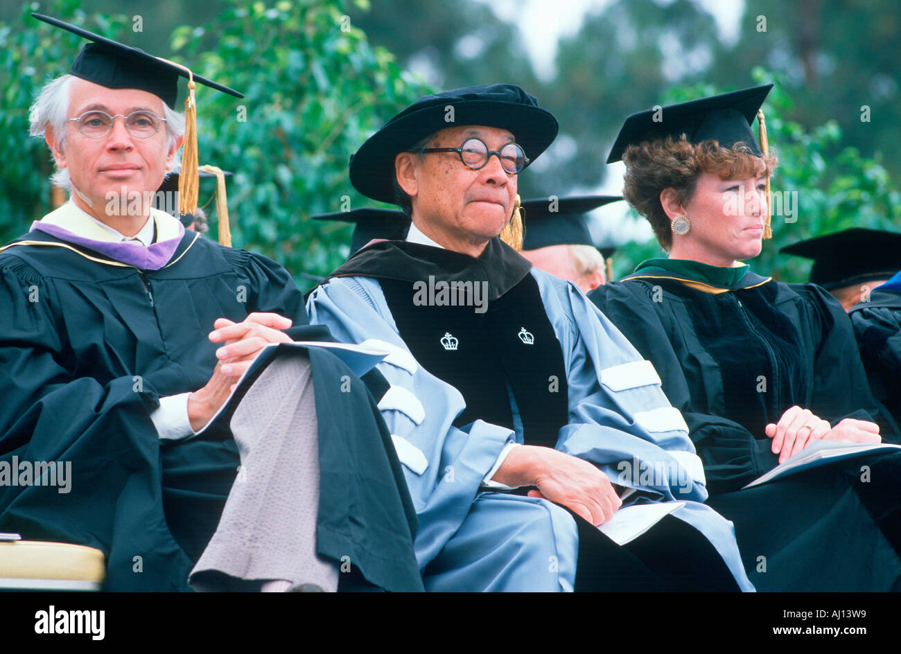 Professors observing the graduation ceremony UCLA Los Angeles CA Stock ...