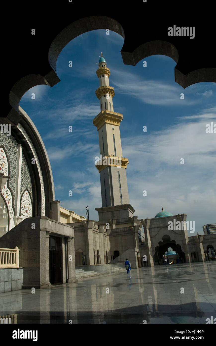 Entrance to Federal Territory Mosque, Kuala Lumpur Malaysia Stock Photo ...