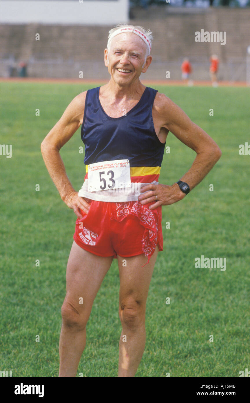 A runner at the Senior Olympics St Louis MO Stock Photo - Alamy