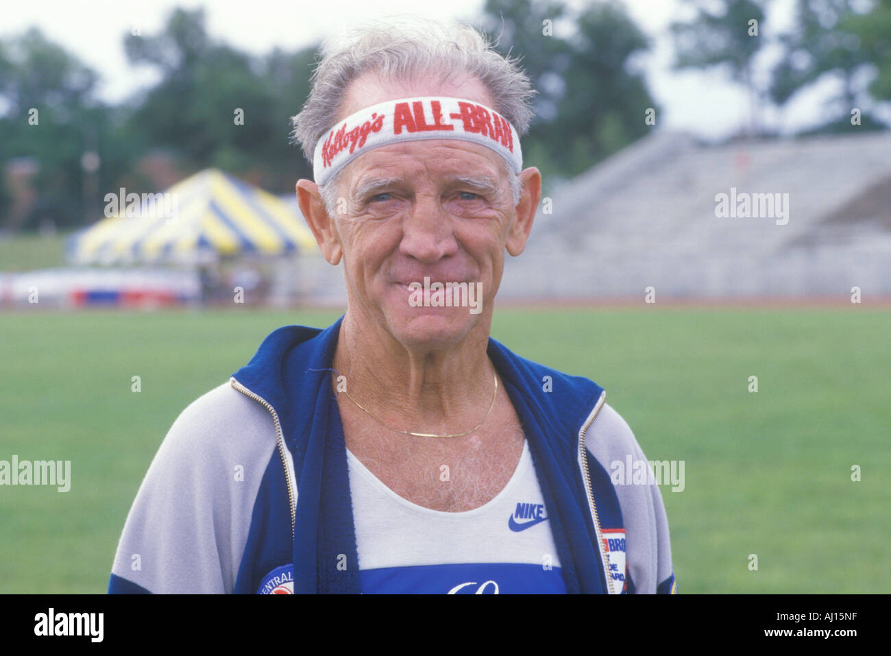 A runner at the Senior Olympics St Louis MO Stock Photo - Alamy