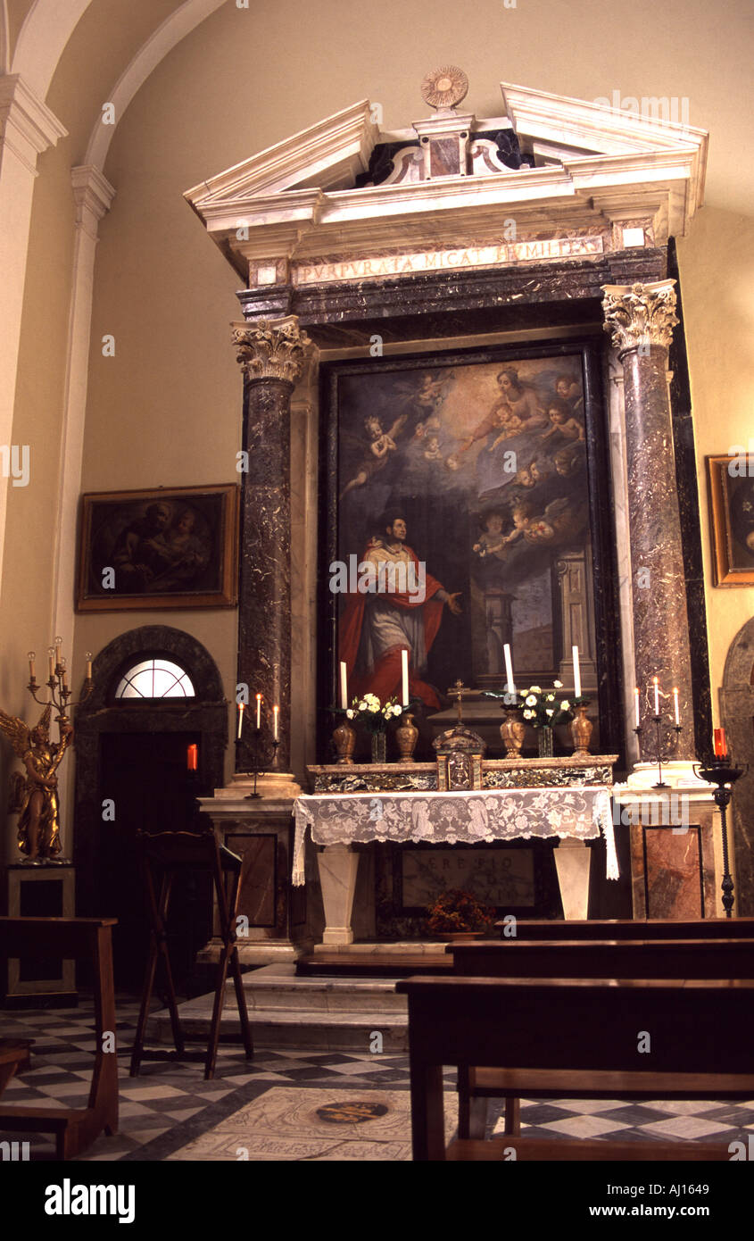 Altar painting in chapel in Tuscany Italy Stock Photo - Alamy