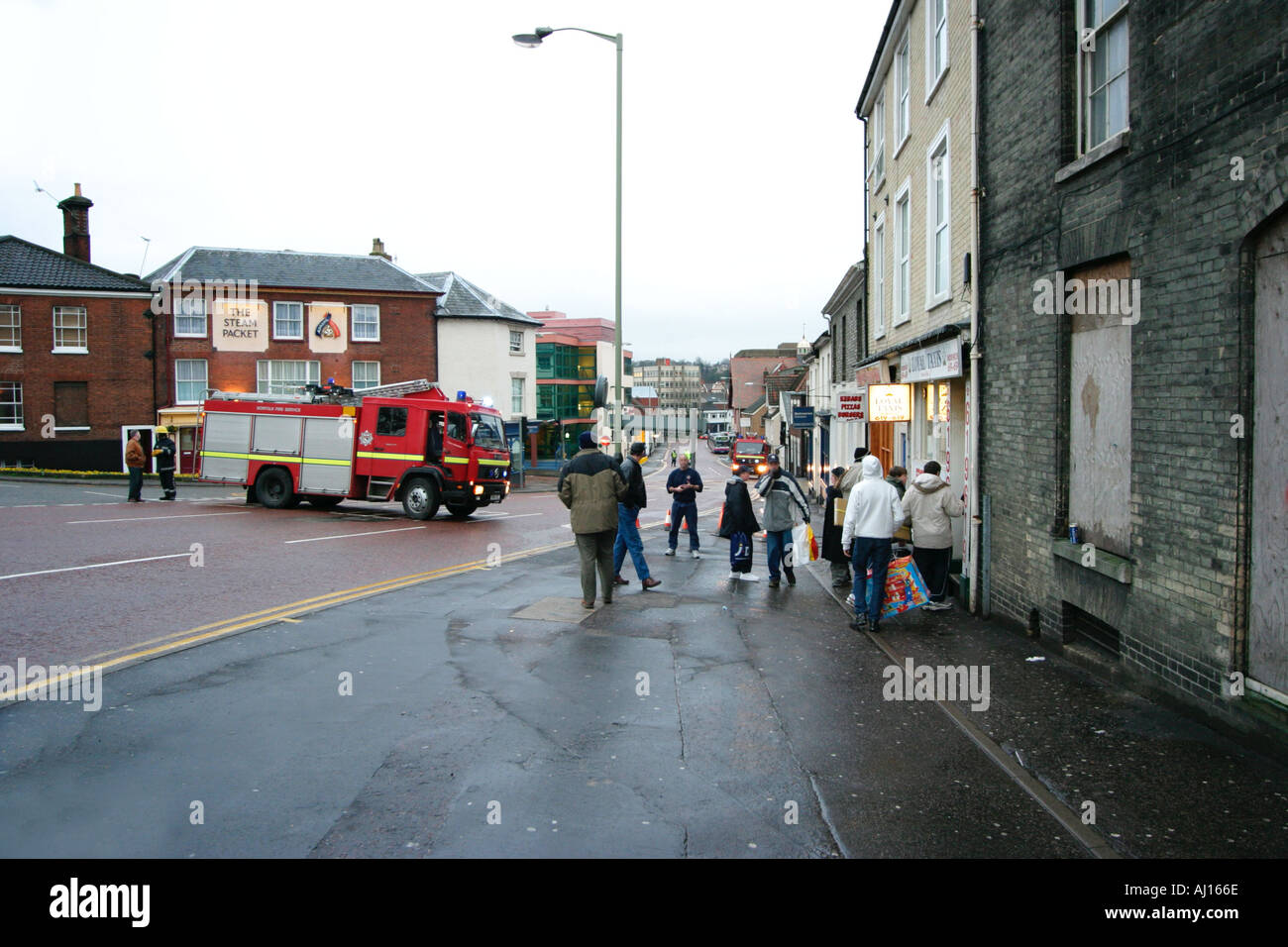 Fire Engines at Scene of a Fire Stock Photo - Alamy