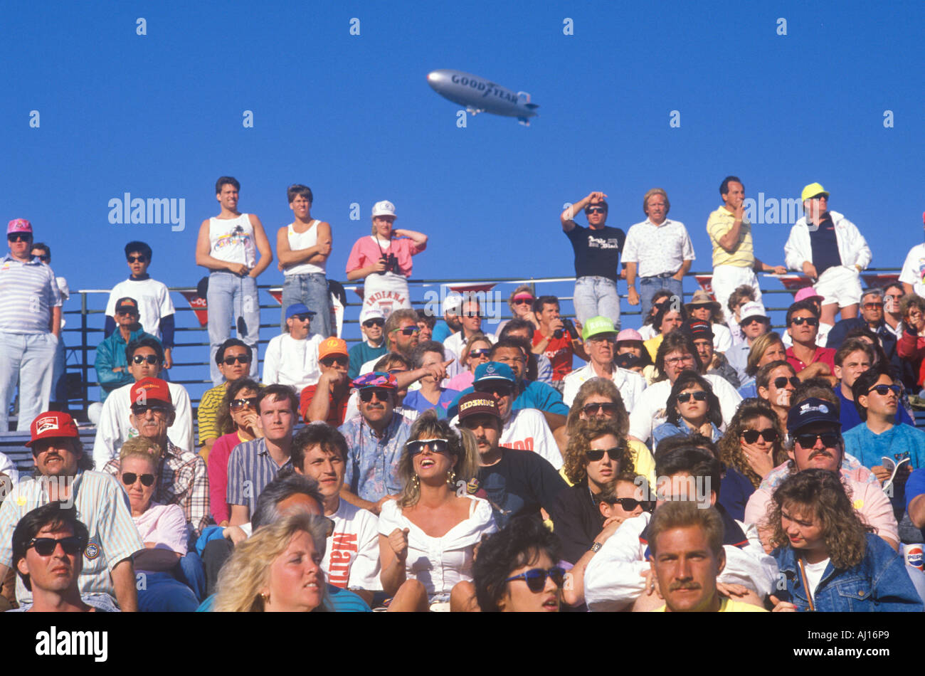 Crowd in bleachers at Toyota Grand Prix Indy Car World series Long ...