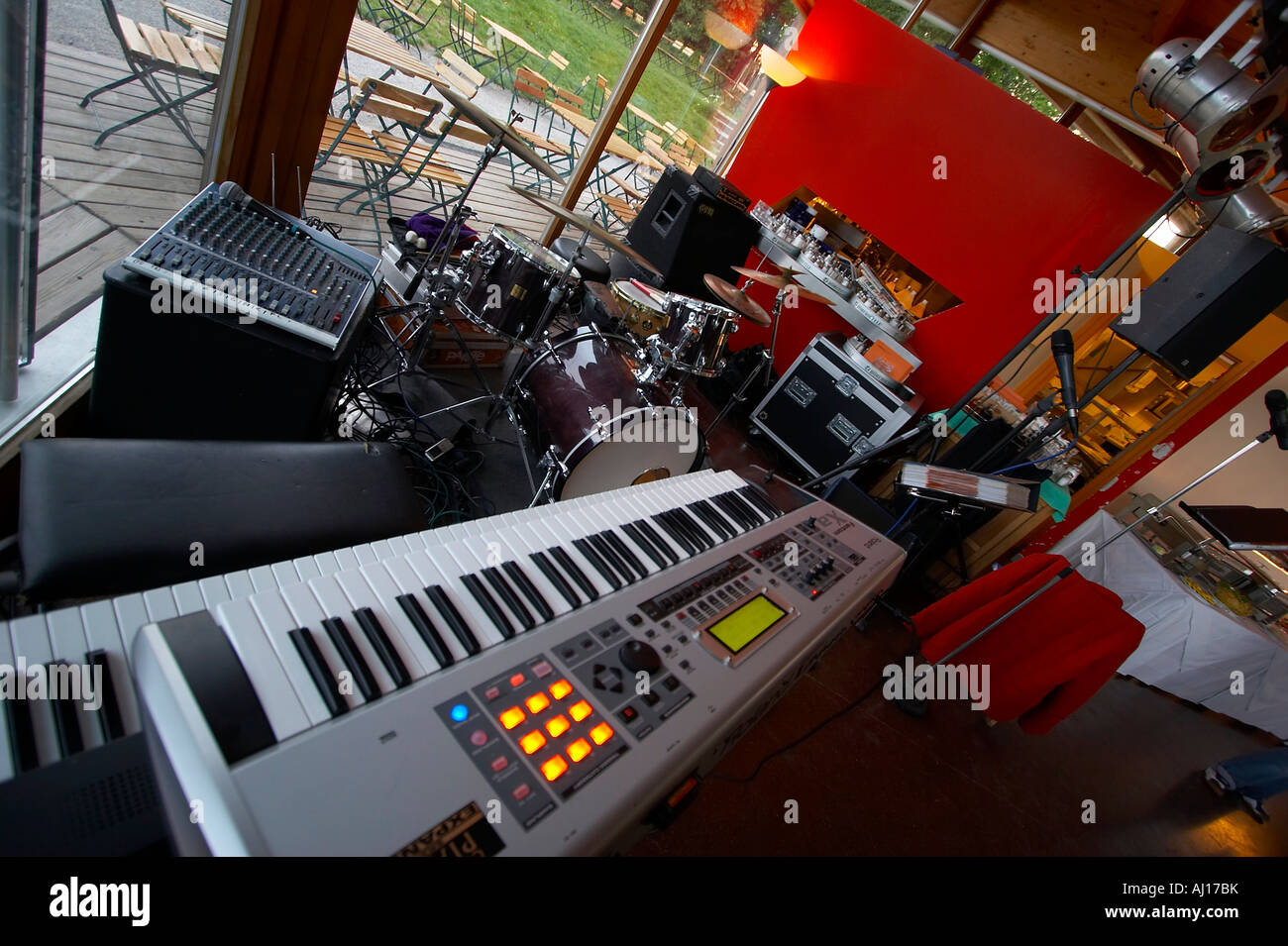 instruments of the band Stock Photo - Alamy