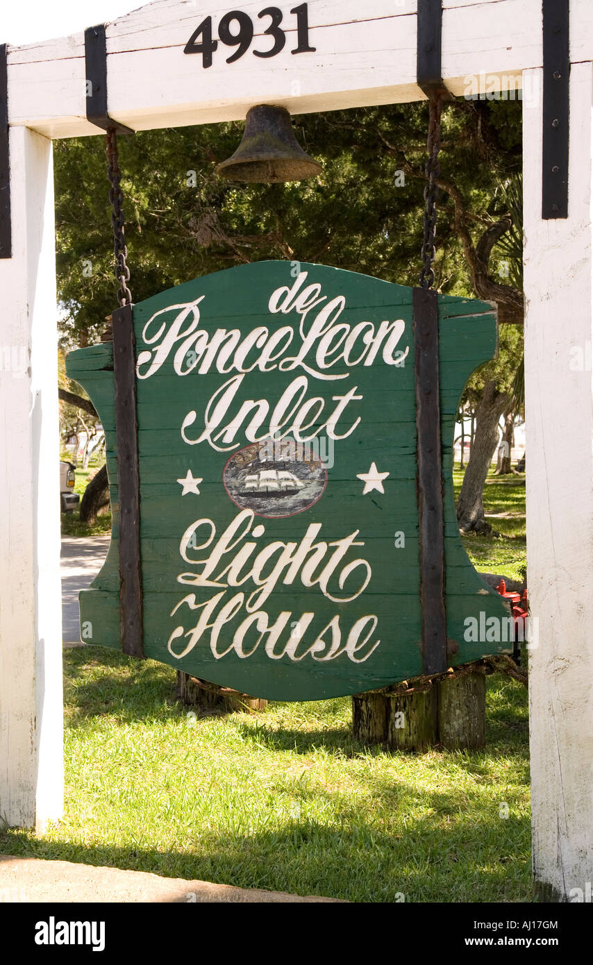 Ponce de leon inlet lighthouse sign hi-res stock photography and images ...