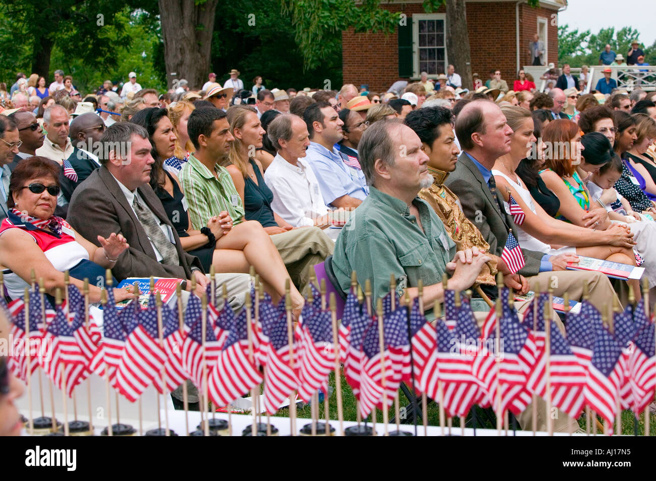 American immigrants flags hi-res stock photography and images - Alamy