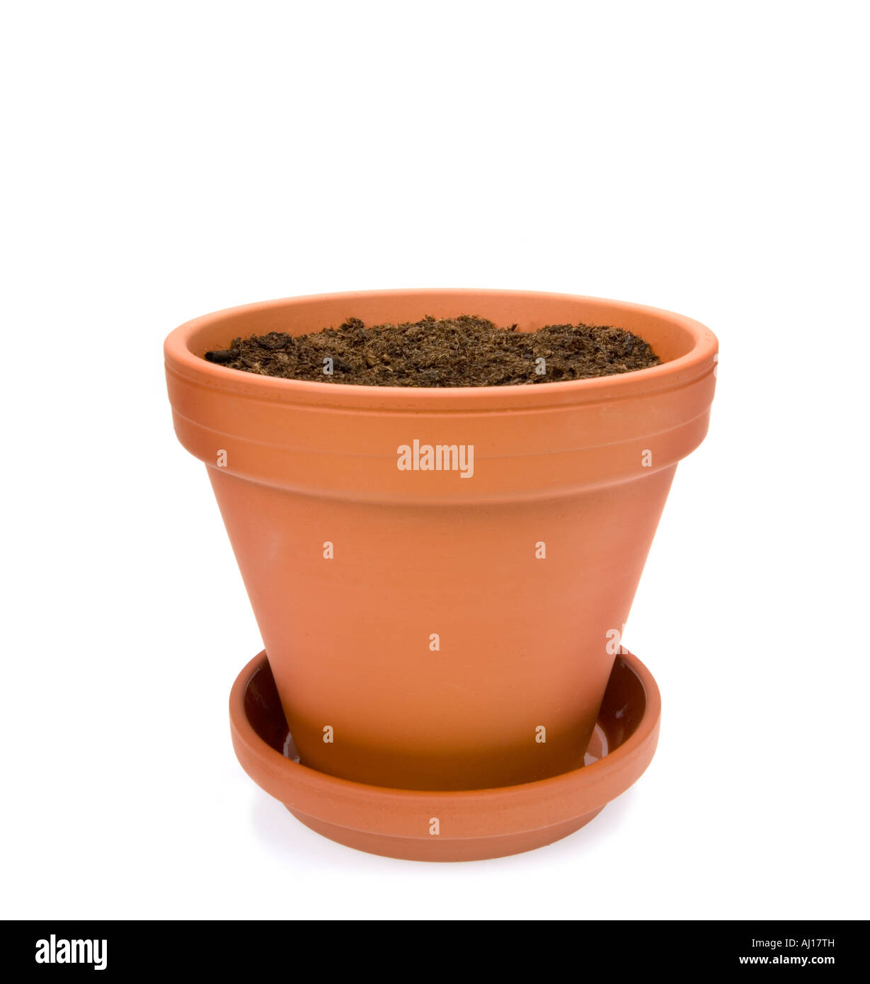 jar clay crock flowerpot flower pot with potting soil potting compost ...