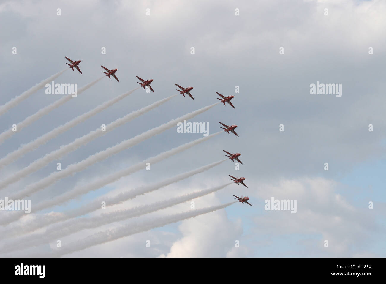 Red Arrows Display Stock Photo - Alamy