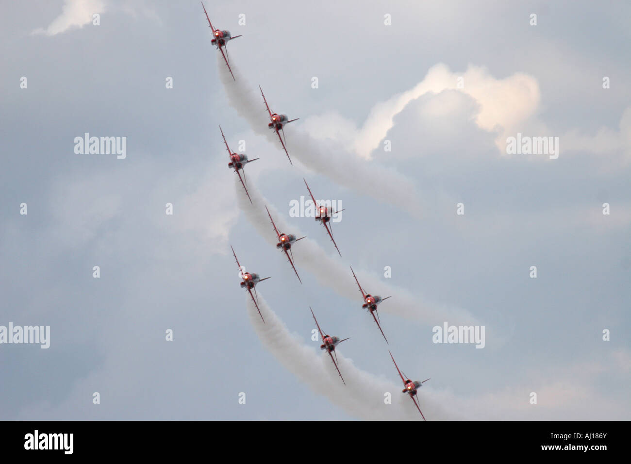 Red Arrows Display Stock Photo - Alamy