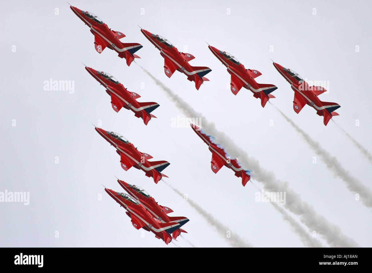 Red Arrows Display Stock Photo - Alamy