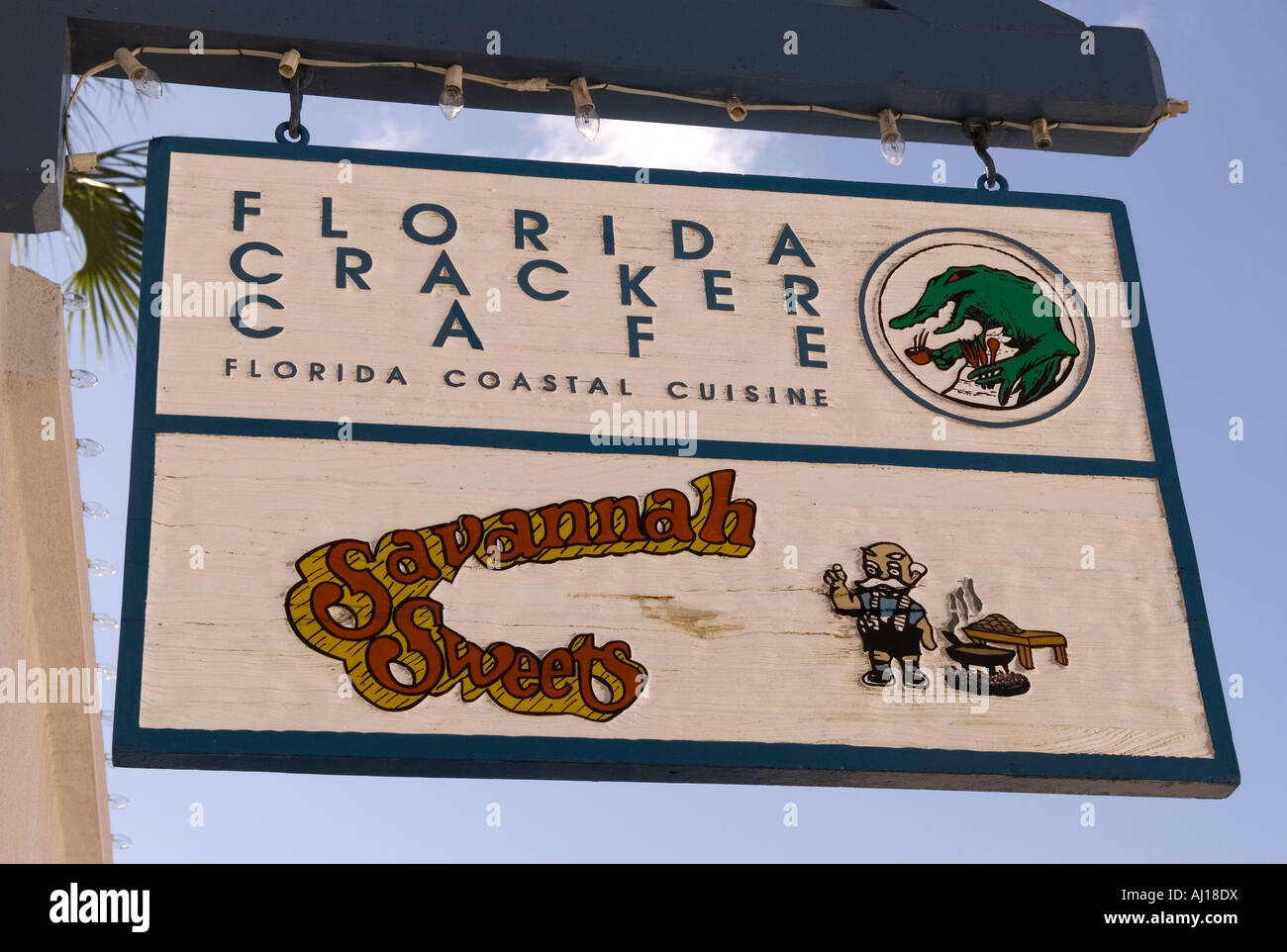 Florida Cracker Cafe sign St George Street in St Augustine Florida ...