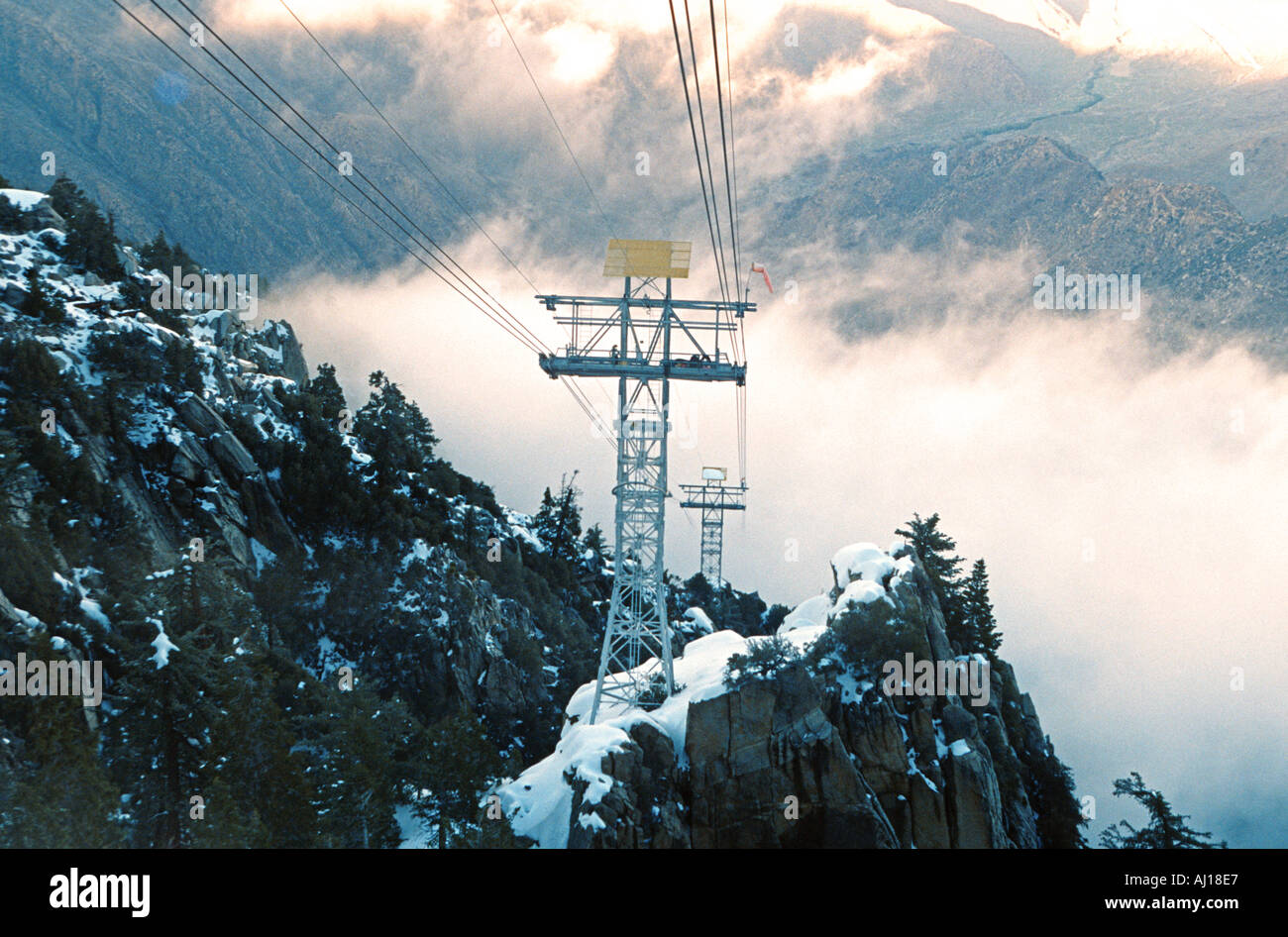 CALIFORNIA Palm Springs Aerial tramway support towers Mt San Jacinto ...