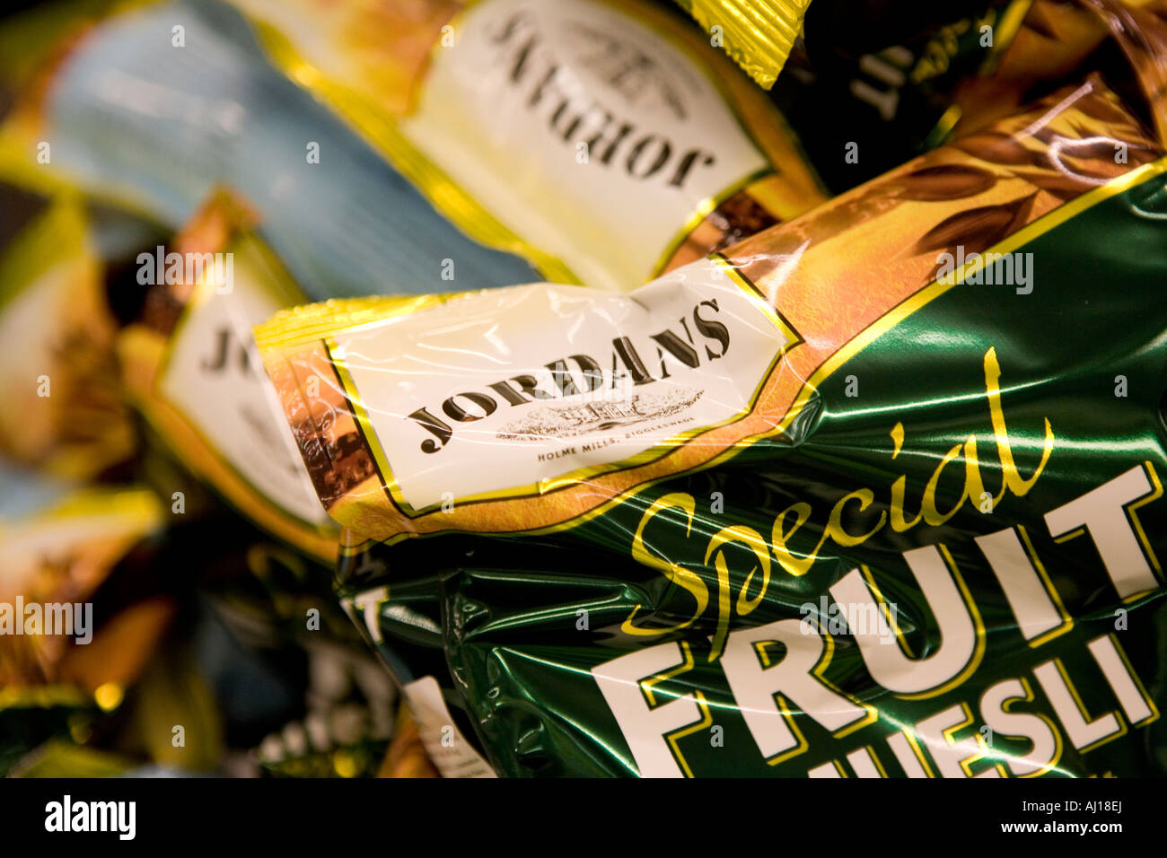 A pile of Jordans cereal packets Stock Photo - Alamy