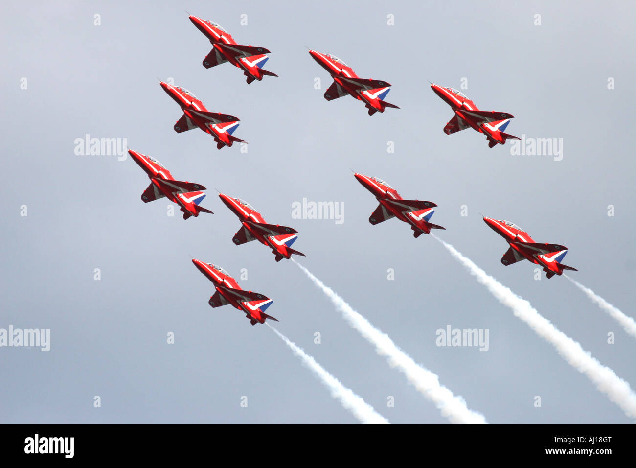 Red Arrows Display Stock Photo - Alamy