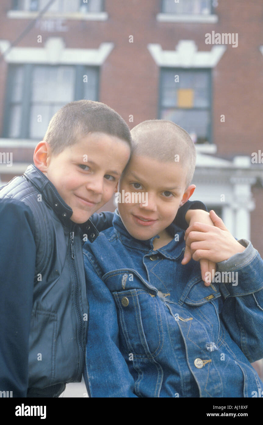 Two inner city boys in South Bronx NY Stock Photo - Alamy