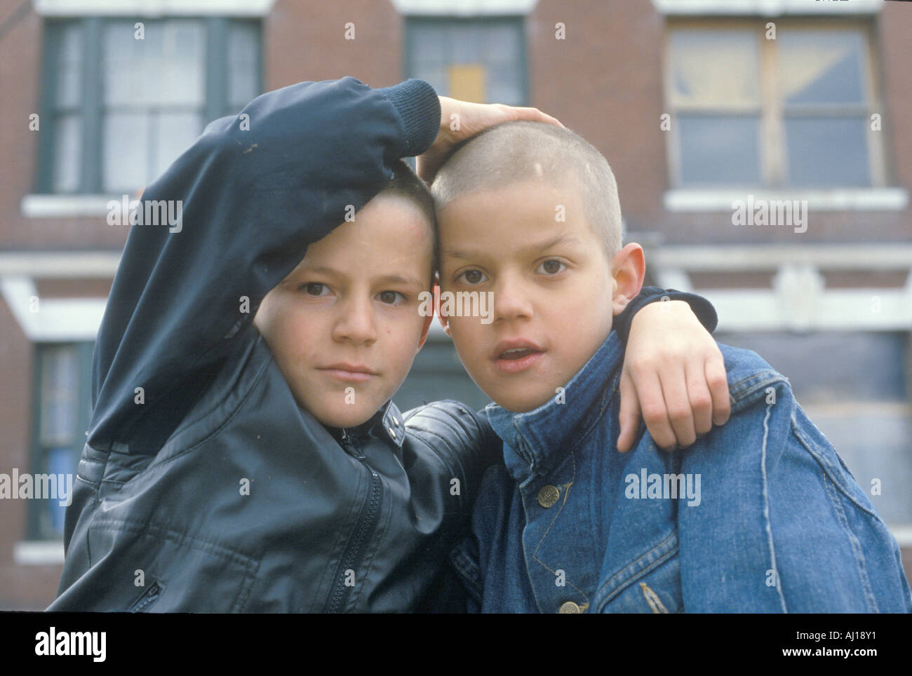 Two inner city boys in South Bronx NY Stock Photo - Alamy