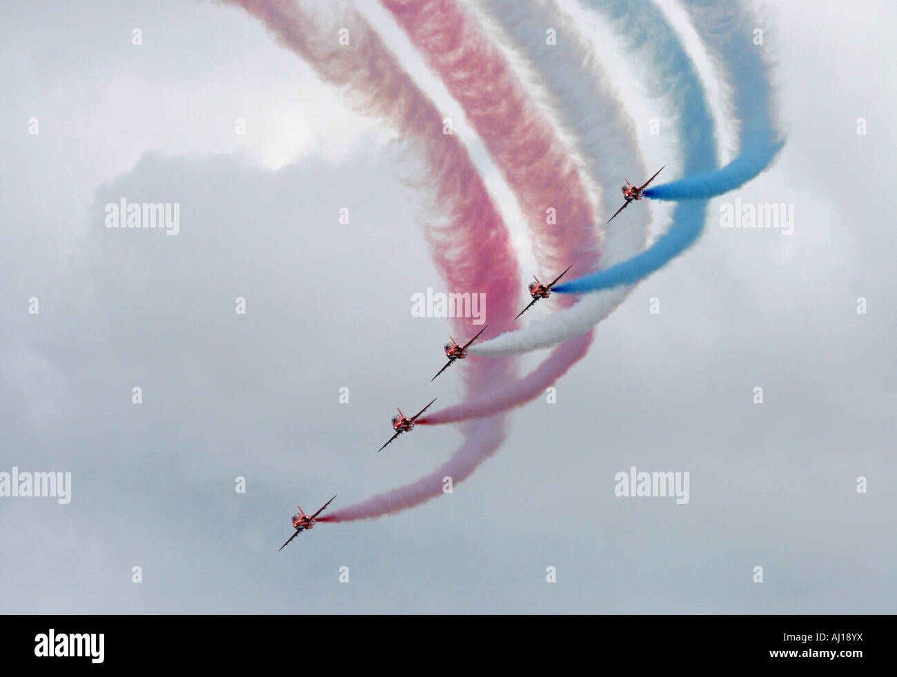 Red Arrows Display Stock Photo - Alamy