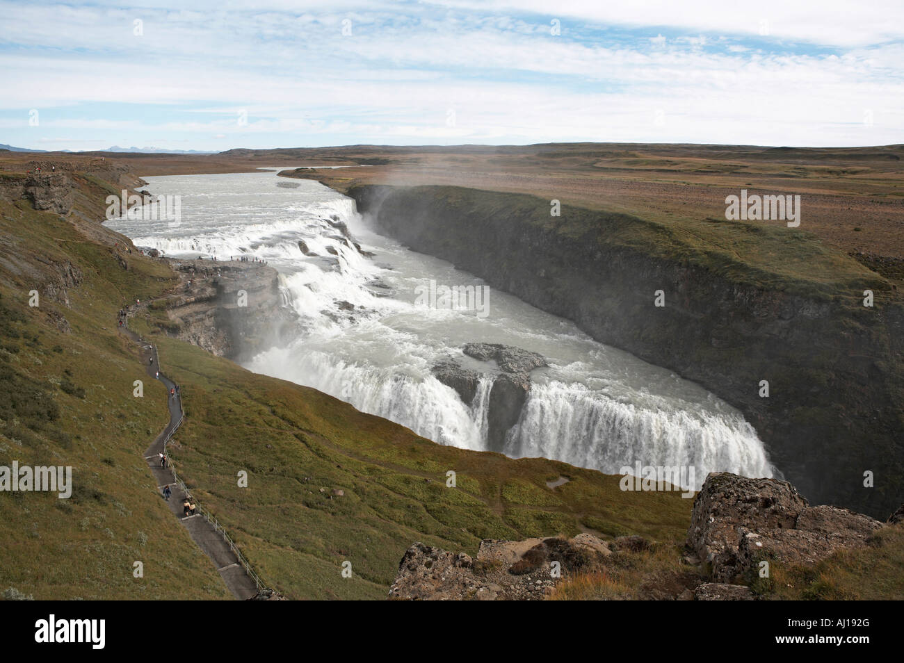 Iceland the Gullfoss falls Stock Photo - Alamy
