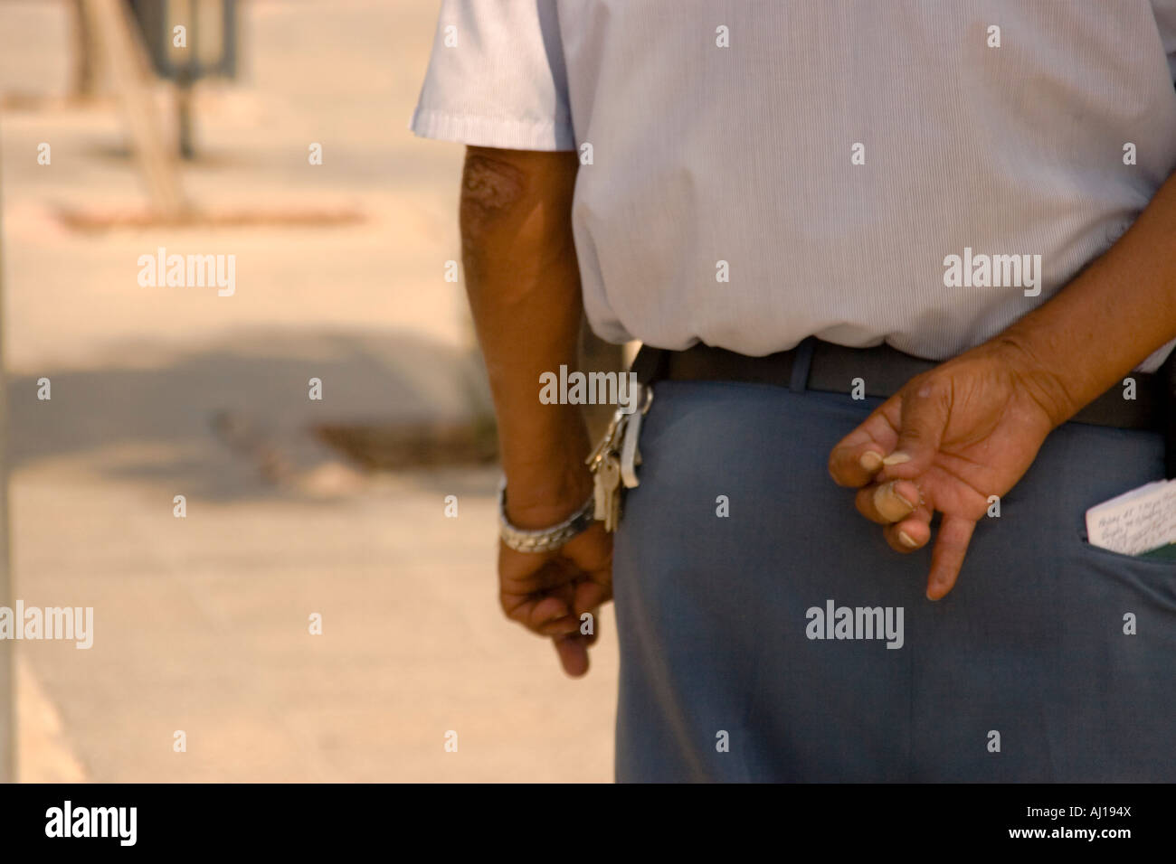 Close-up of bus drivers hand Stock Photo - Alamy