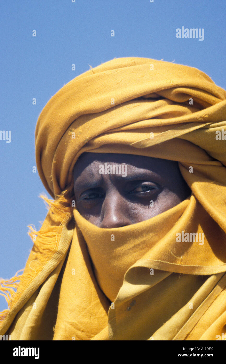 A Fulani herder during the annual cattle crossing in Diafarabe Niger ...