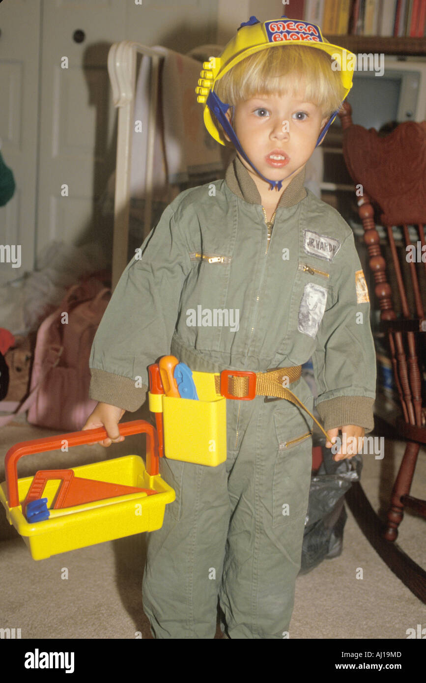 A boy dressed as a construction worker Washington D C Stock Photo - Alamy