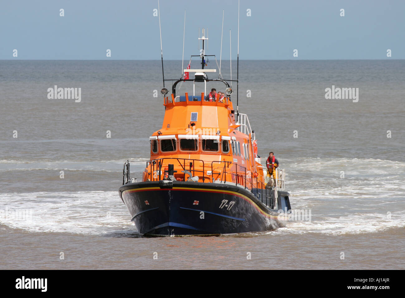 Severn Class Lifeboat in shallow water Stock Photo - Alamy