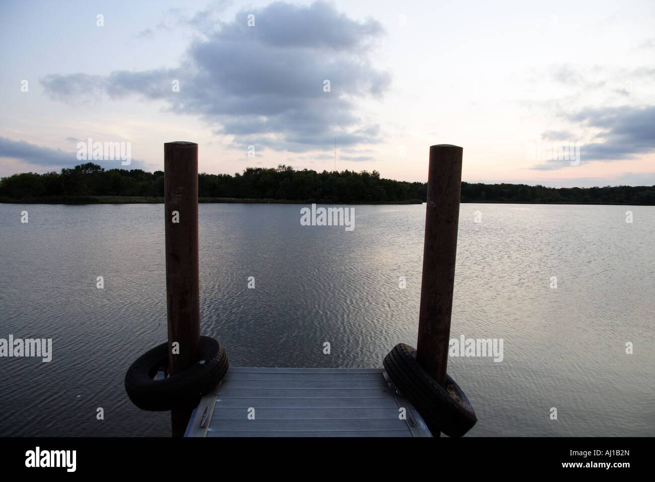 Busse Woods Forest Preserve.Port on the lake Stock Photo - Alamy