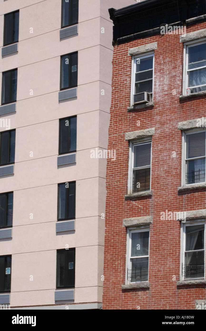 Two buildings, one old, one new Stock Photo - Alamy