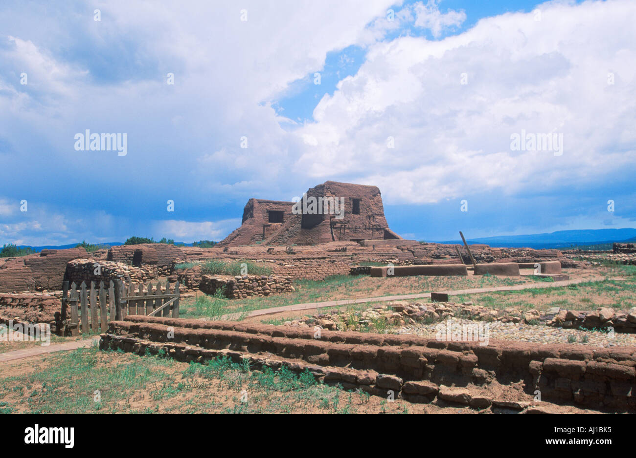 Spanish Mission ruins Pecos National Historical Park NM Stock Photo - Alamy