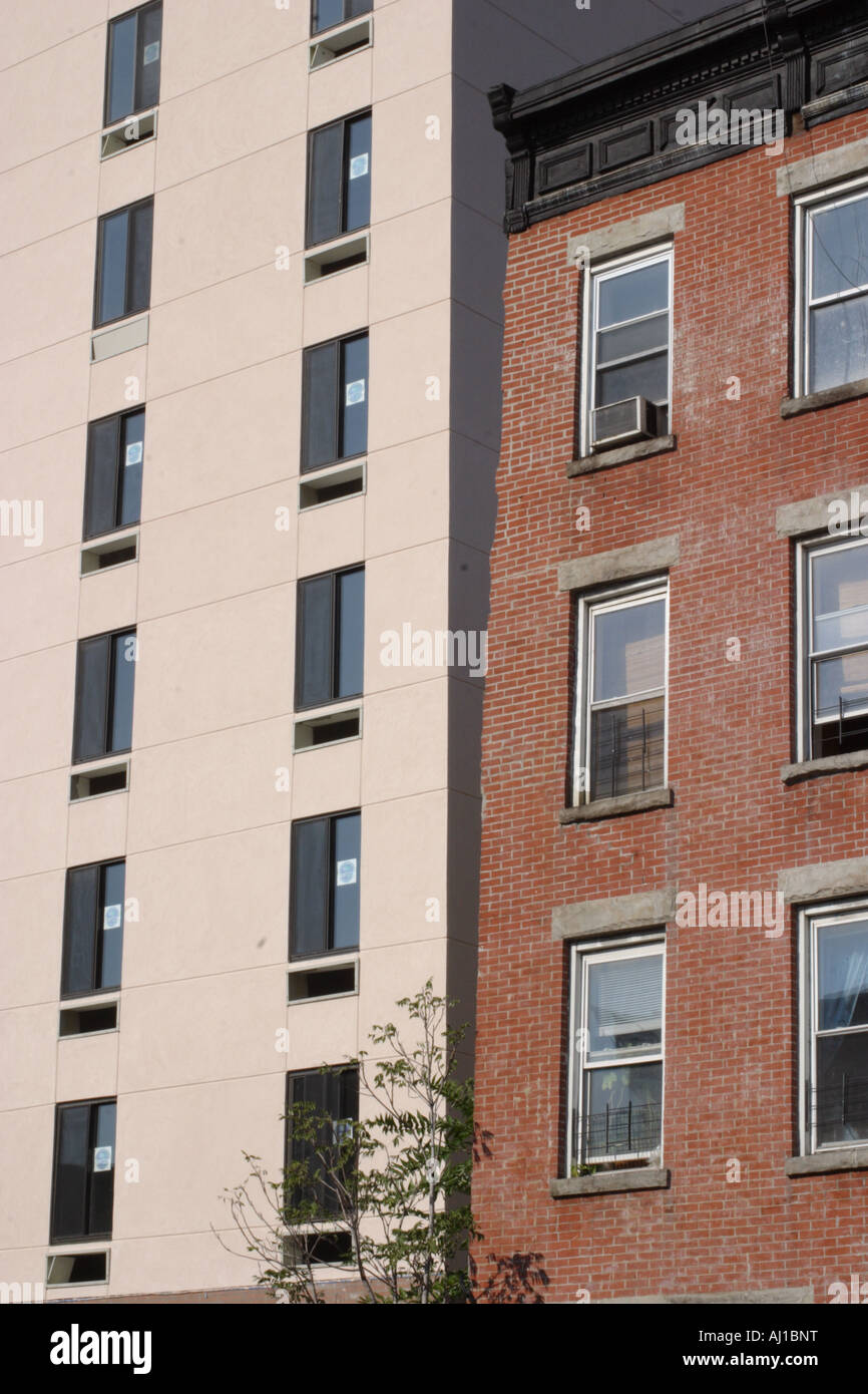 Two buildings, one old, one new Stock Photo - Alamy