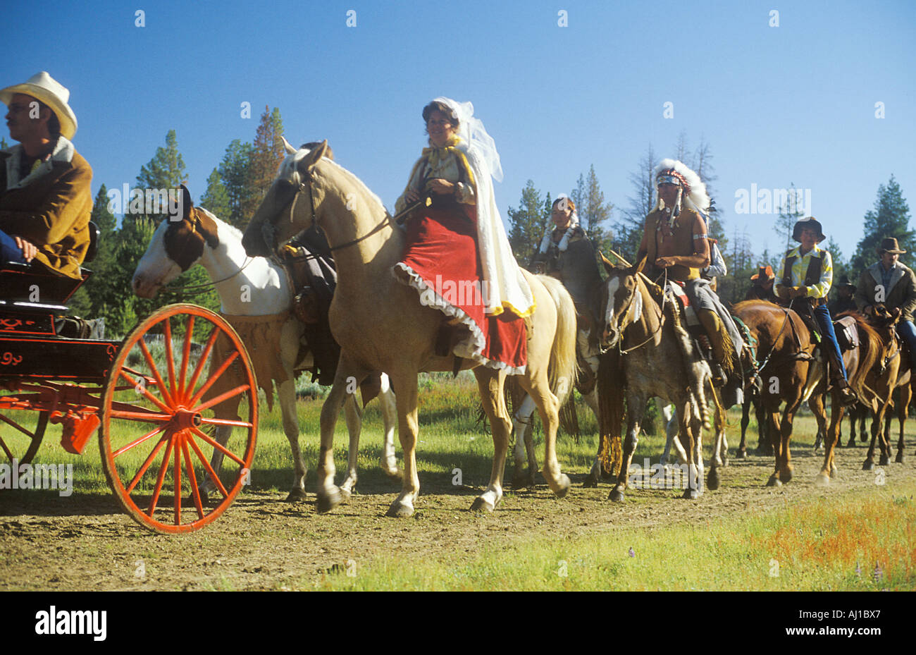 Native american wagon train hi-res stock photography and images - Alamy
