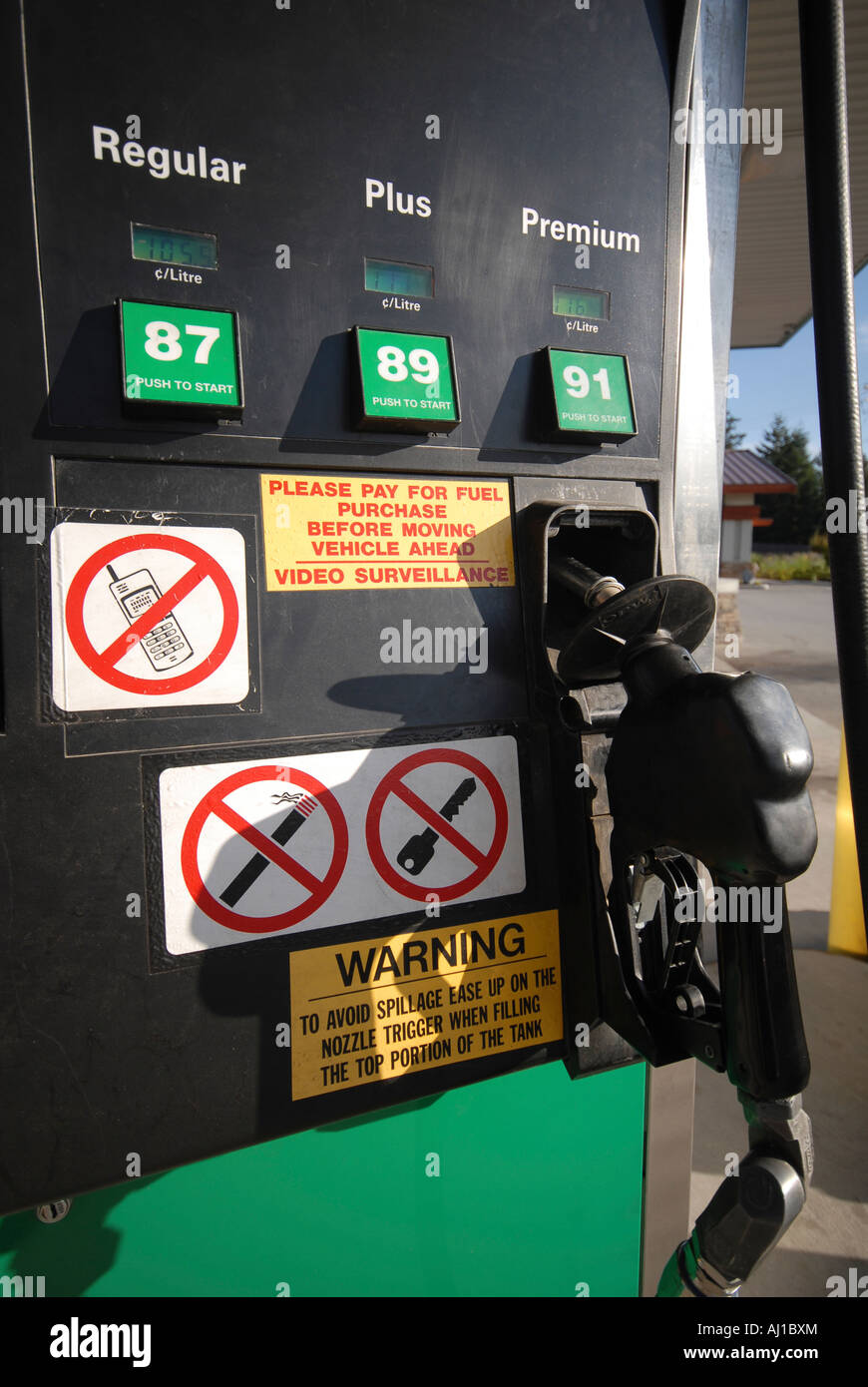 Gasoline pump warning hi-res stock photography and images - Alamy