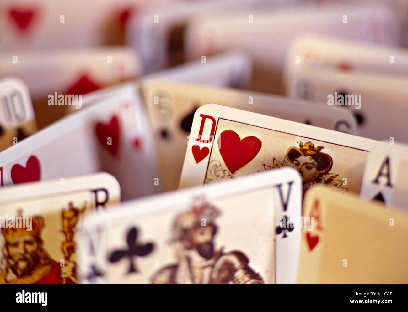 Many playing cards different hi-res stock photography and images - Alamy