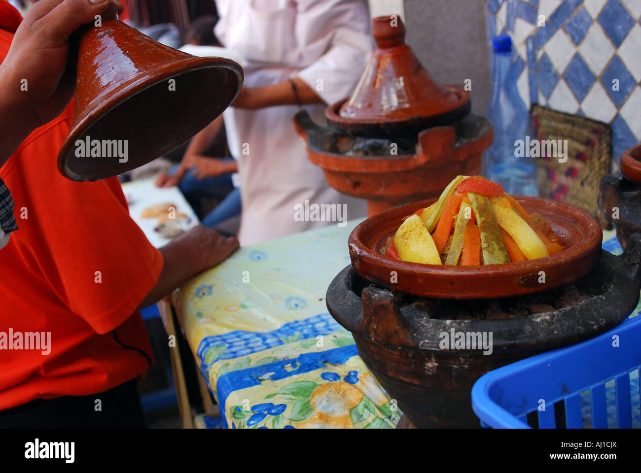 Lamb Tajine with vegetables Stock Photo - Alamy