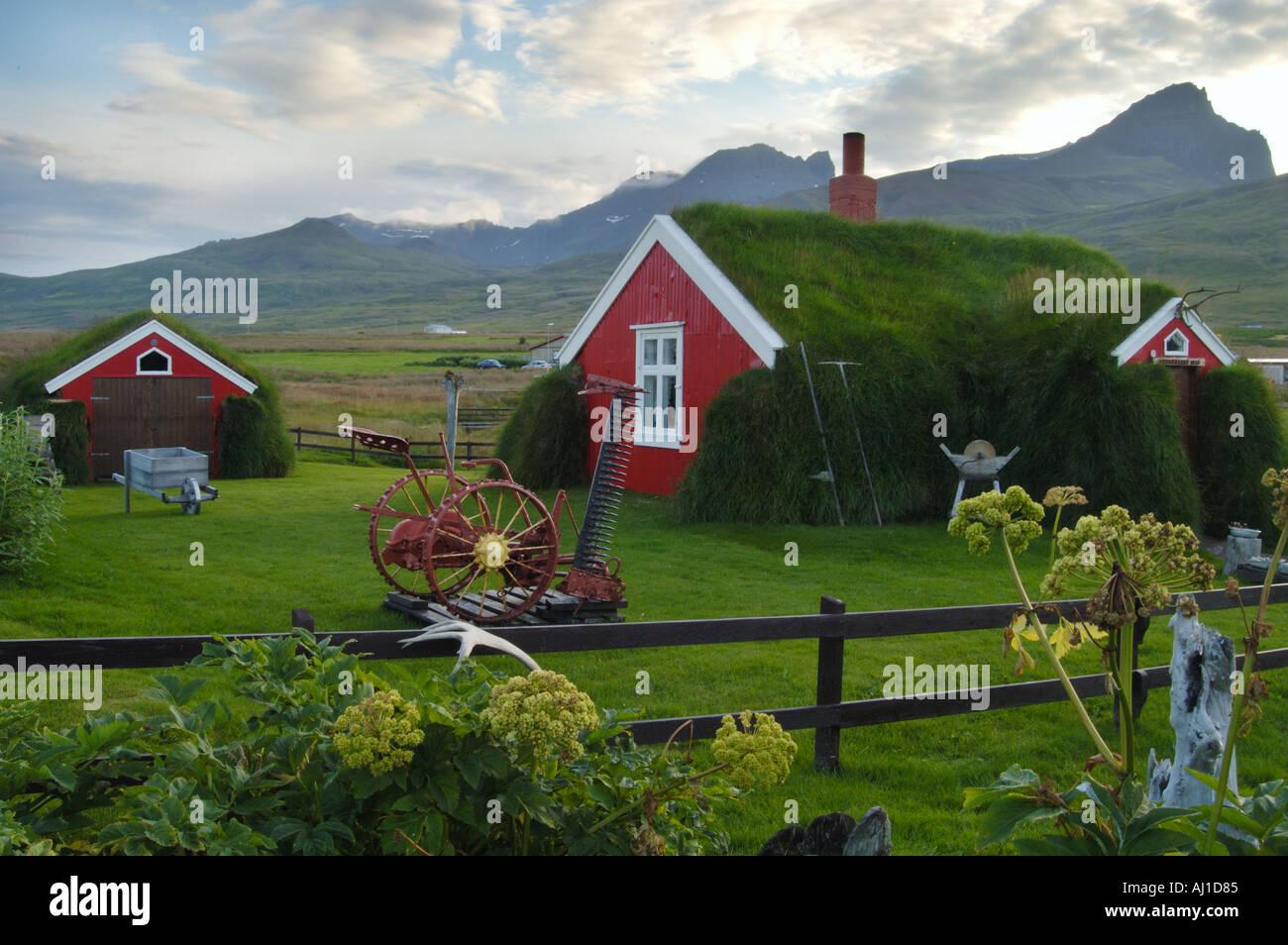 the house called Lindarbakki in the village Bakkagerði Iceland Stock ...