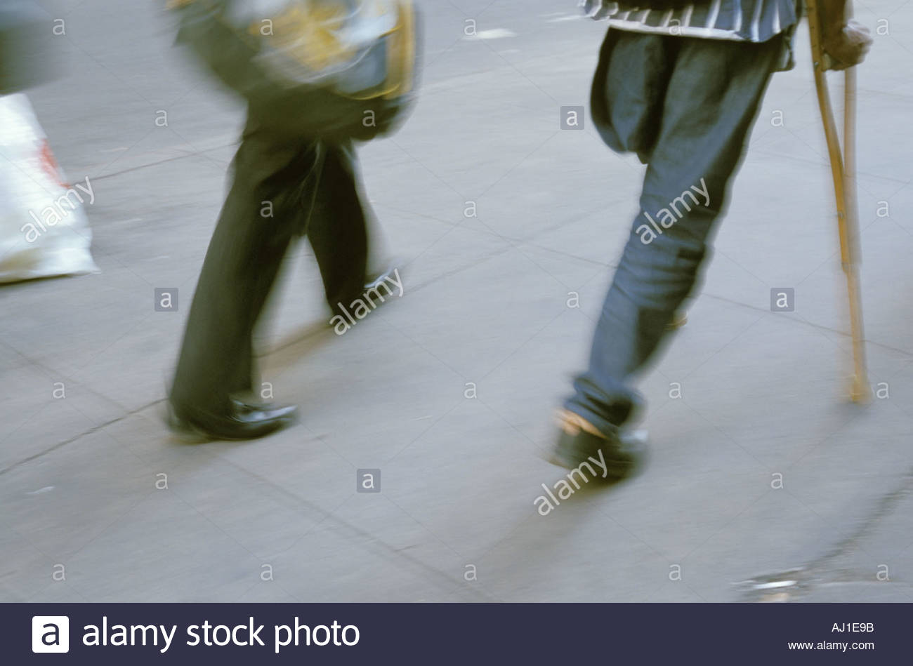 Amputee walking with a crutch Stock Photo, Royalty Free Image: 1187482 ...