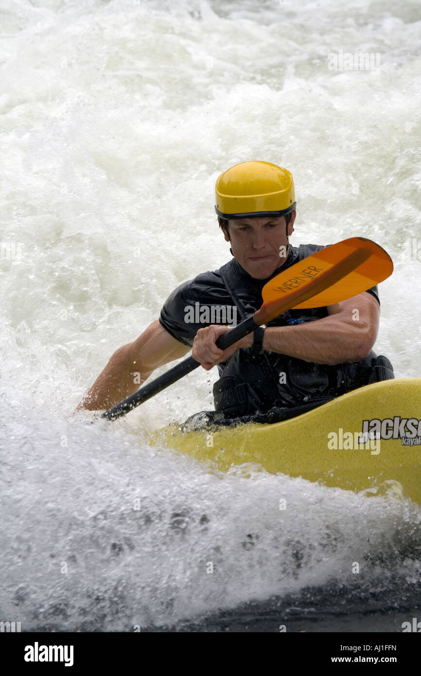 Kayaker with spray skirt hi-res stock photography and images - Alamy