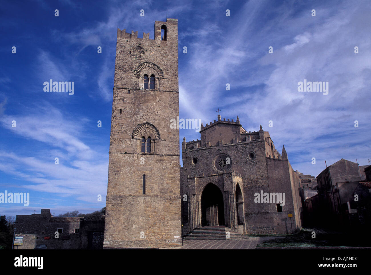 Matrice church Erice Sicily Italy Stock Photo - Alamy