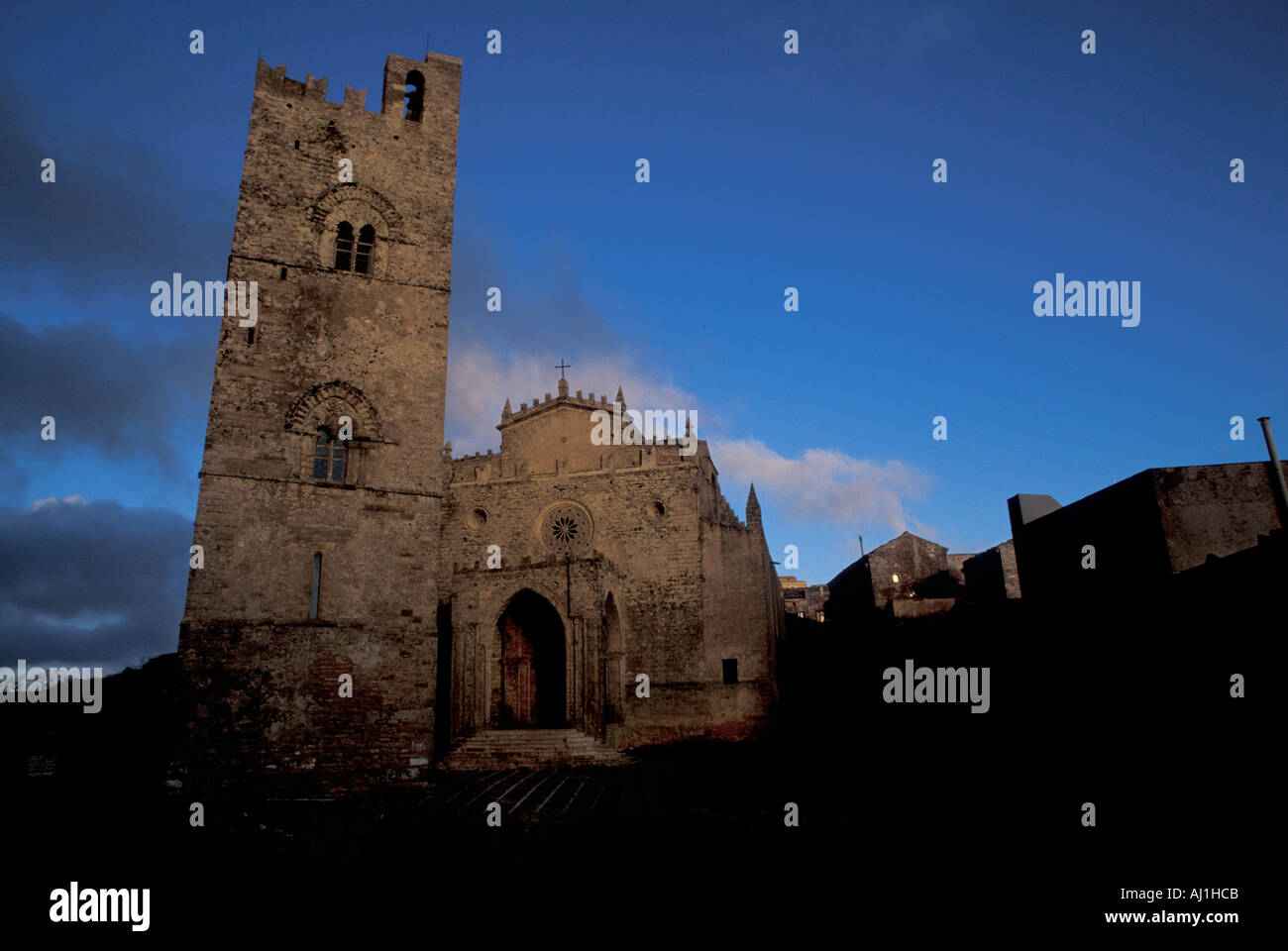 Matrice church Erice Sicily Italy Stock Photo - Alamy
