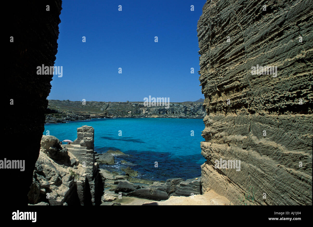 Cala Rossa Favignana Sicily Italy Stock Photo - Alamy