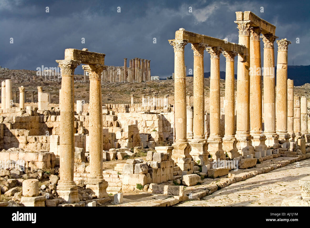 Jordan, Roman city of Gerasa, most important site of the Decapole (10 ...