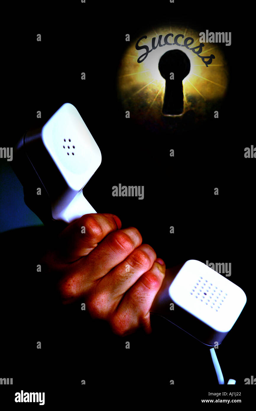Success by Way of Telephone Words Signs Symbols Stock Photo - Alamy