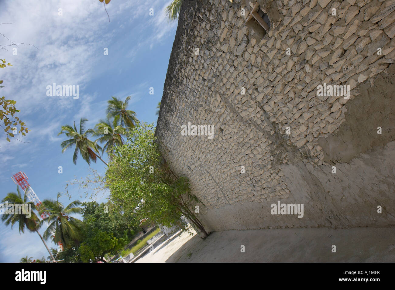 house build of coral blocks Stock Photo - Alamy