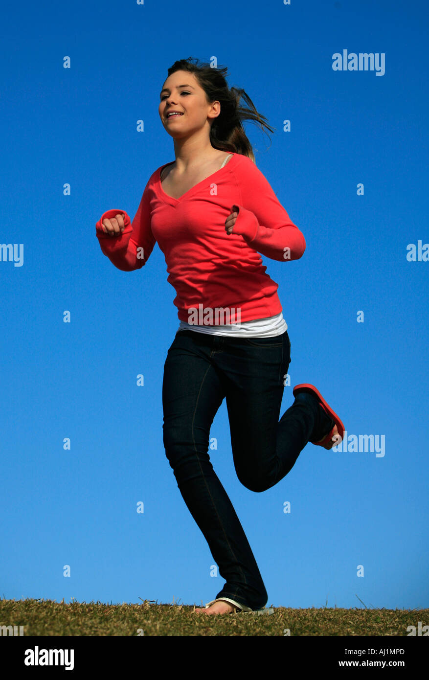 Girl runs hi-res stock photography and images - Alamy