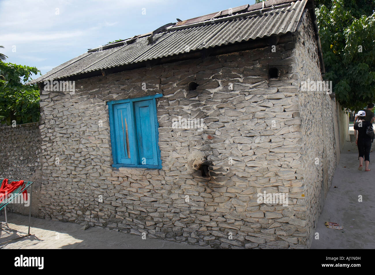 house build of coral blocks Stock Photo - Alamy