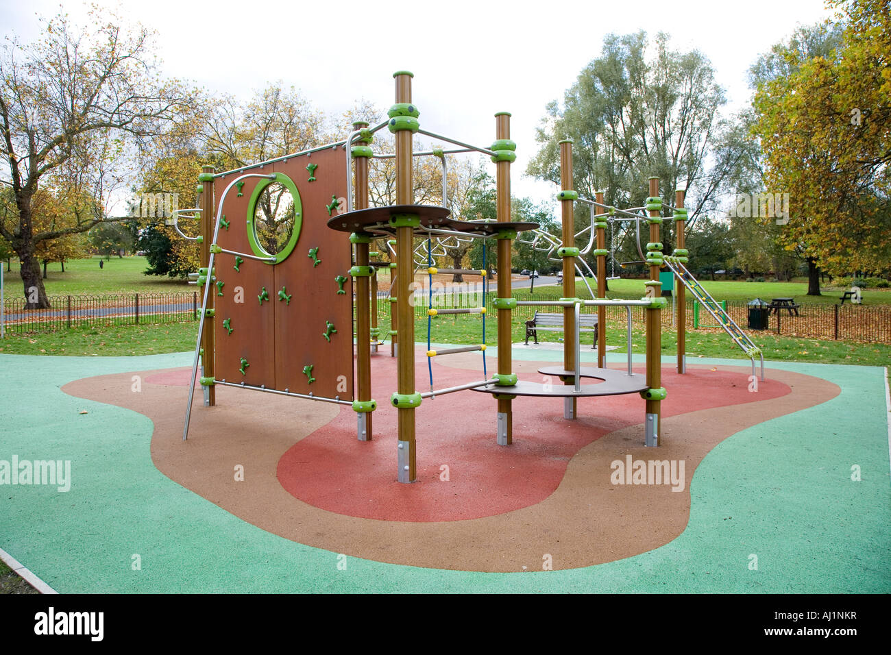 Childrens Climbing Frame in a London Park Stock Photo - Alamy