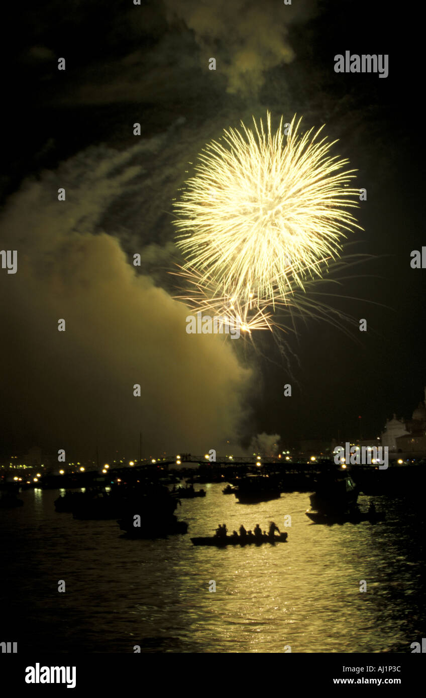 Fireworks Redentore feast Venice Veneto Italy Stock Photo - Alamy
