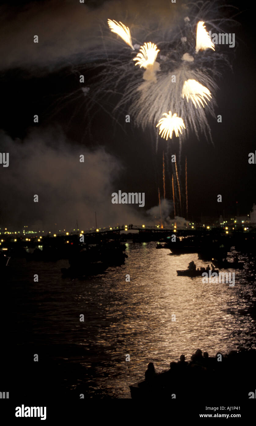 Fireworks Redentore feast Venice Veneto Italy Stock Photo - Alamy