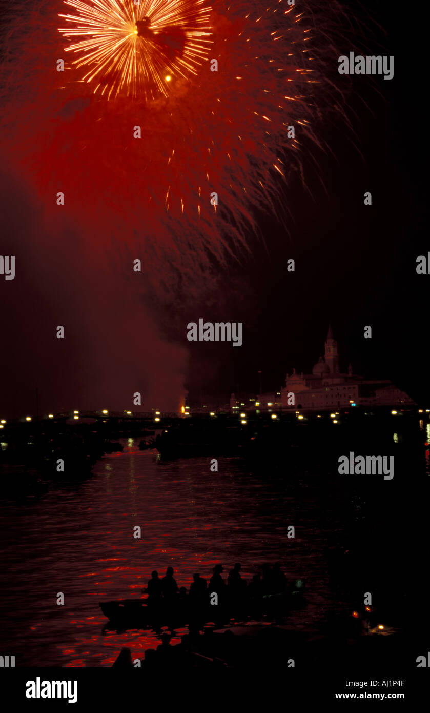 Fireworks Redentore feast Venice Veneto Italy Stock Photo - Alamy